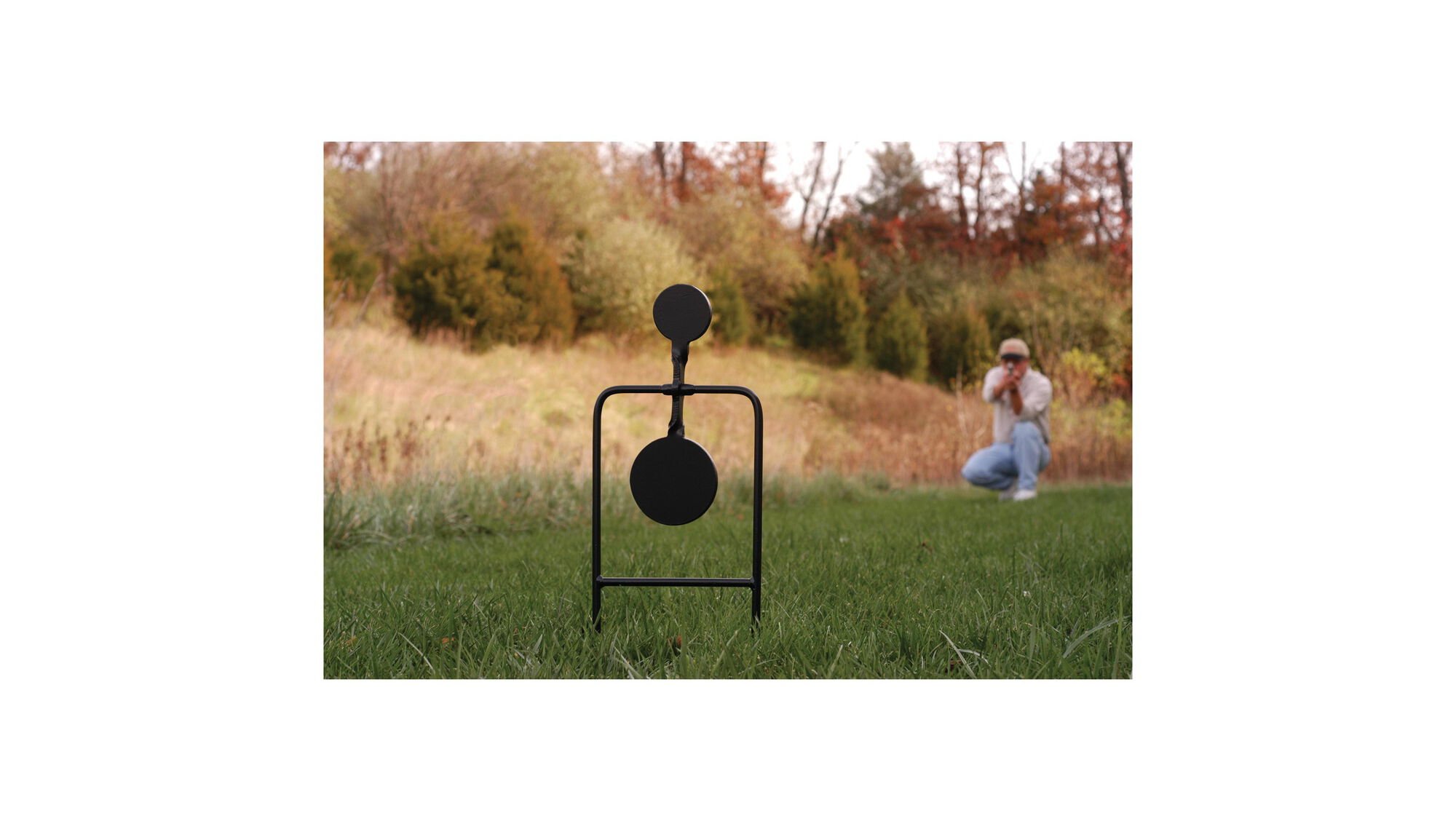Double Spin Centerfire Handgun Swinging Target up to .44 mag | Caldwell