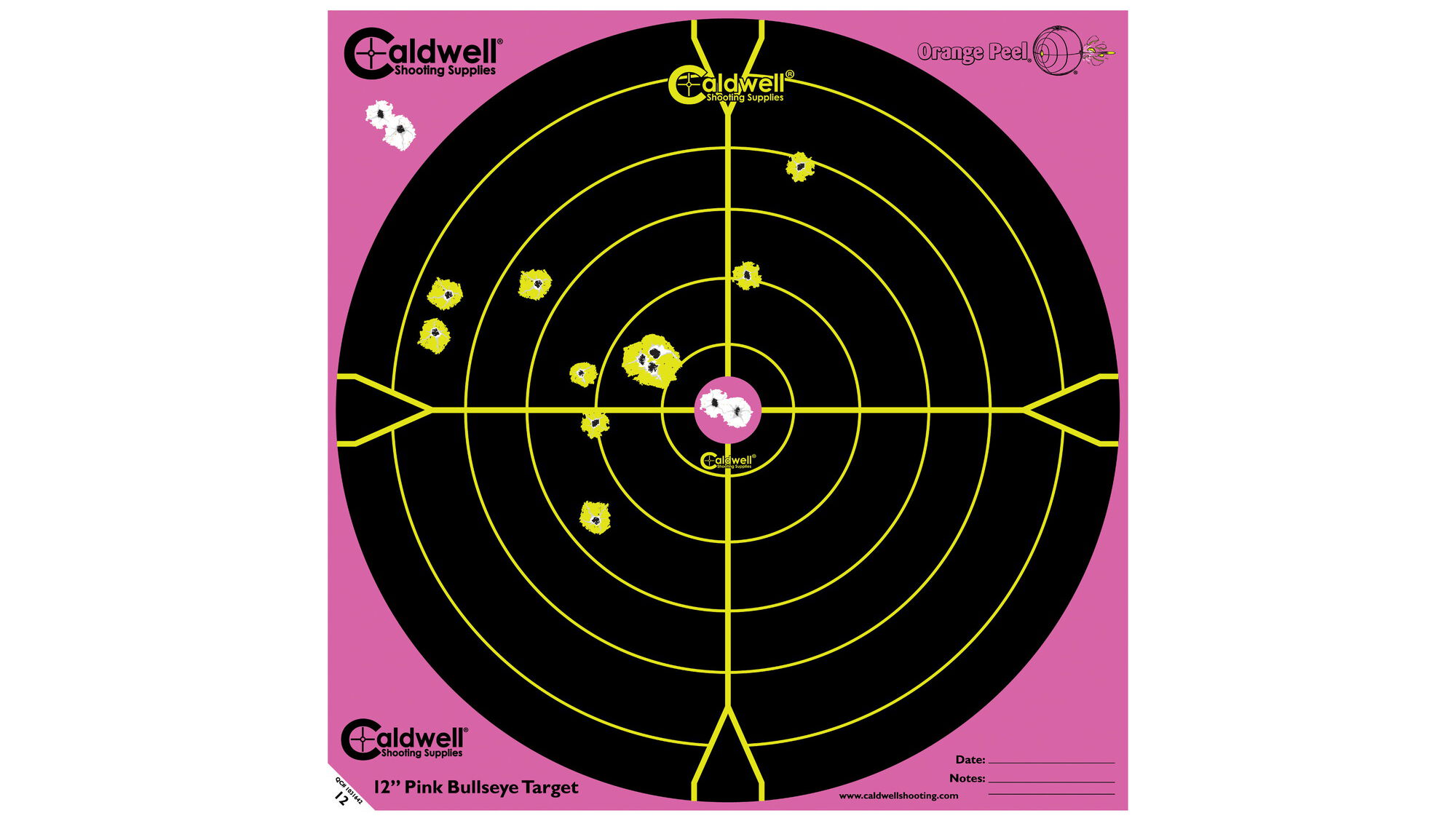 Pink Peel 12" Bullseye: 5 sheets | Caldwell